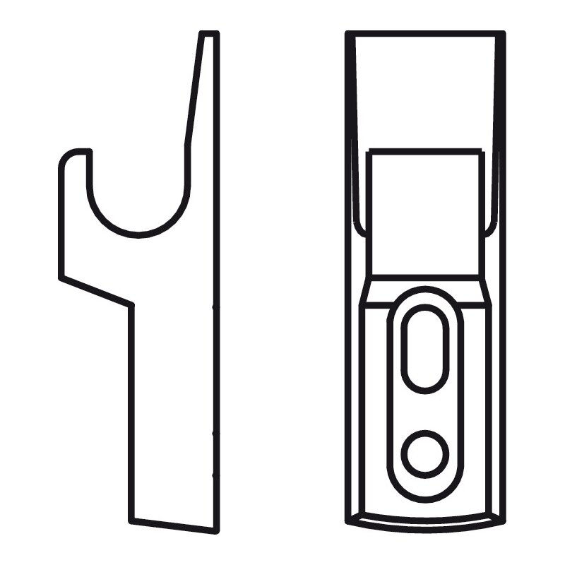Häfele Gegenstück Mini Latch Schnappverschluss – Zinkdruckguss blank